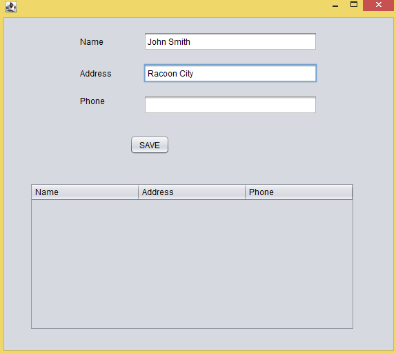 Simple User Contact Management App in Java Free Source Code | SourceCodester